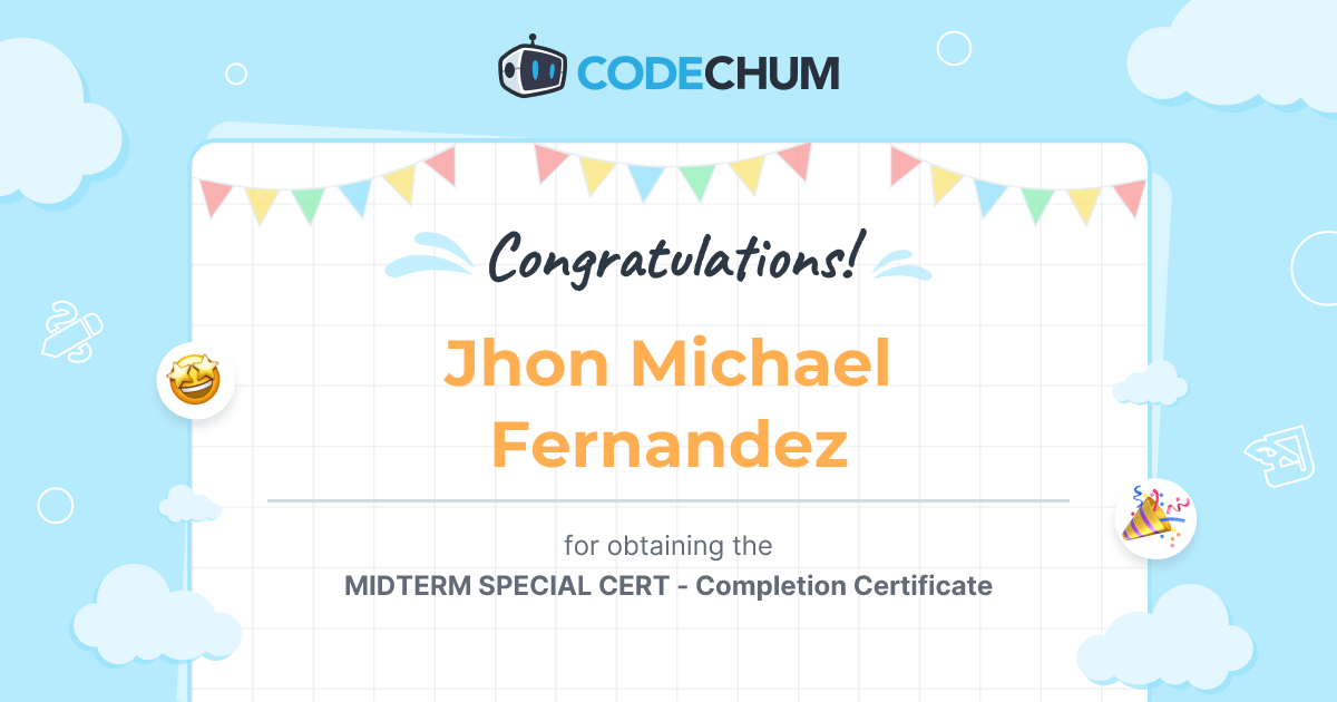 View Certificate | CodeChum